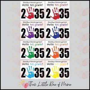 Kindergarten Graduation Keepsake Handprint Art DIY Kid - Etsy