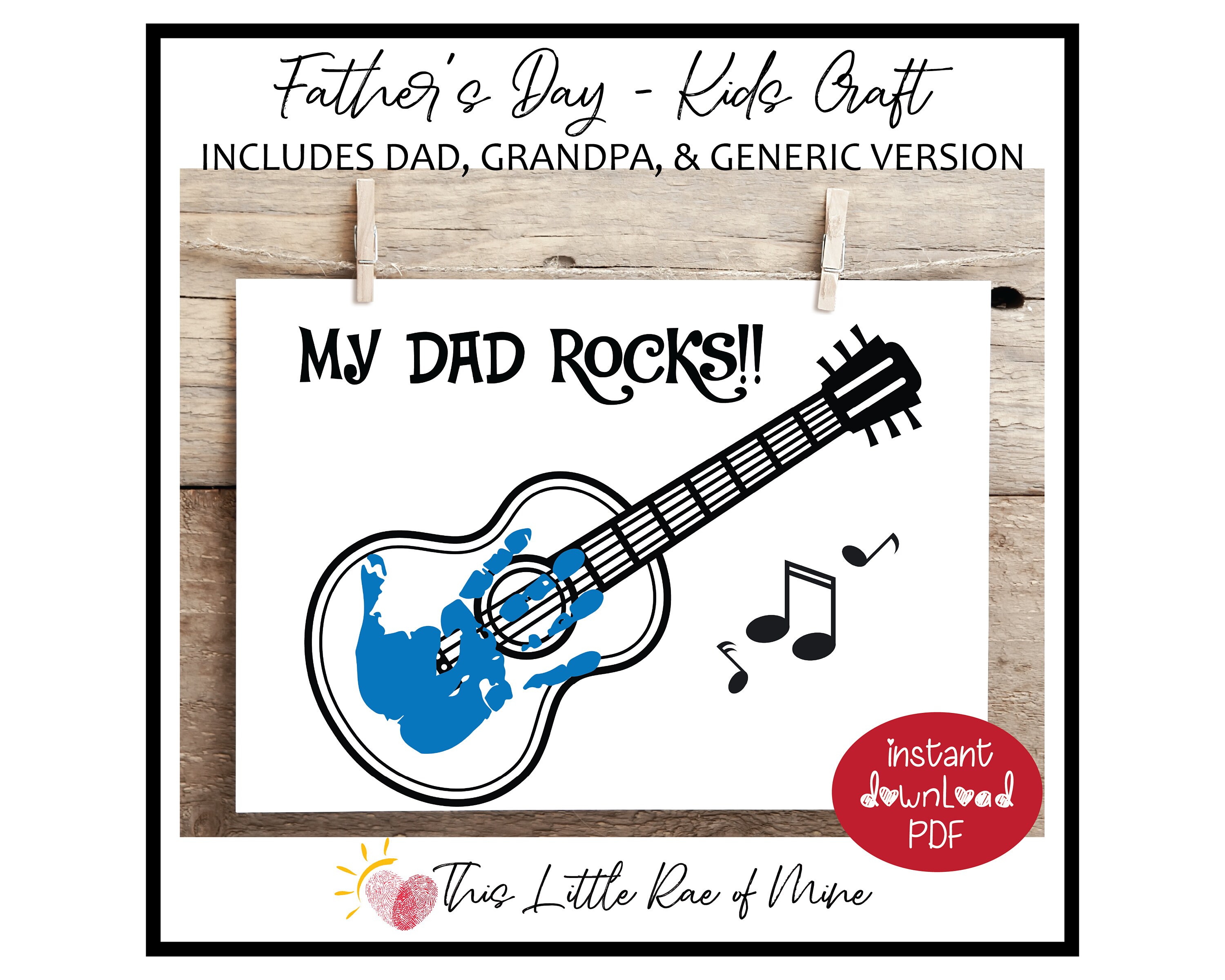 My Dad Rocks - Grandpa - You Rock - Guitar - Music - Father's Day ...