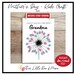 Grandma Wish Dandelion Mother's Day Birthday Fingerprint Art Printable ...