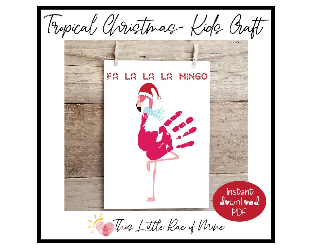 Fa La La La Mingo - Flamingo - Tropical Christmas in July - Printable ...