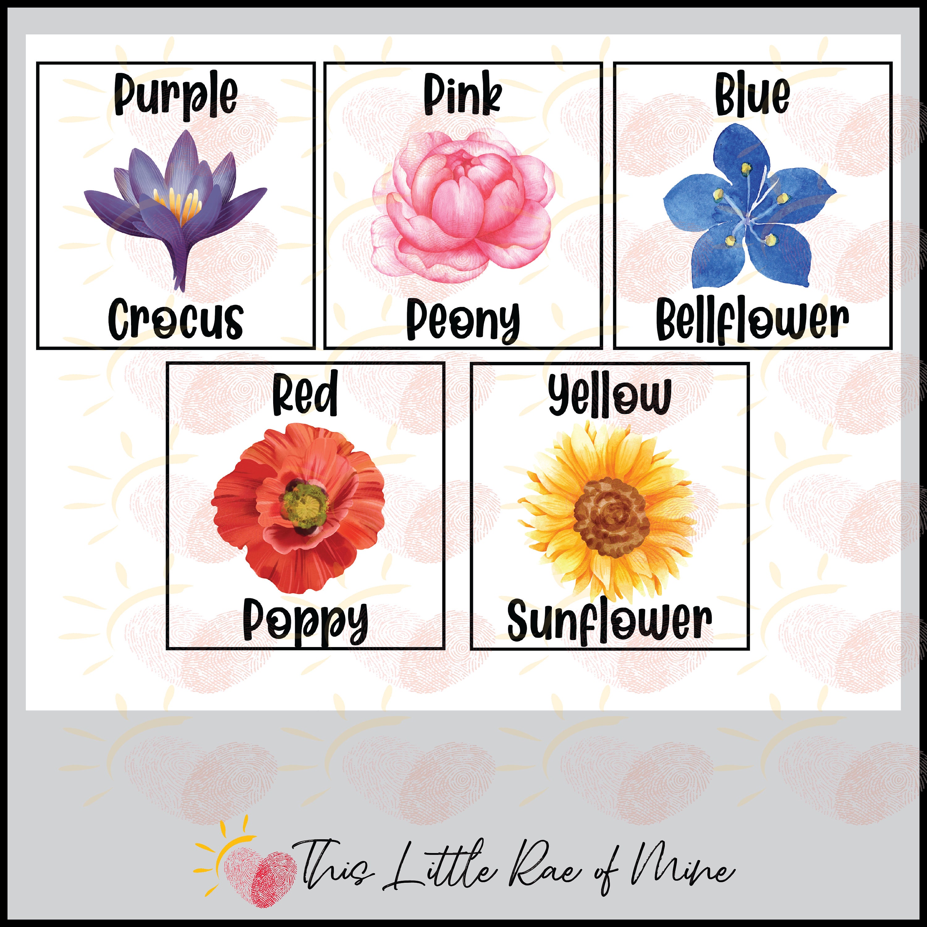 Five Little Flowers - Spring - Poem - Handprint Art - Keepsake ...