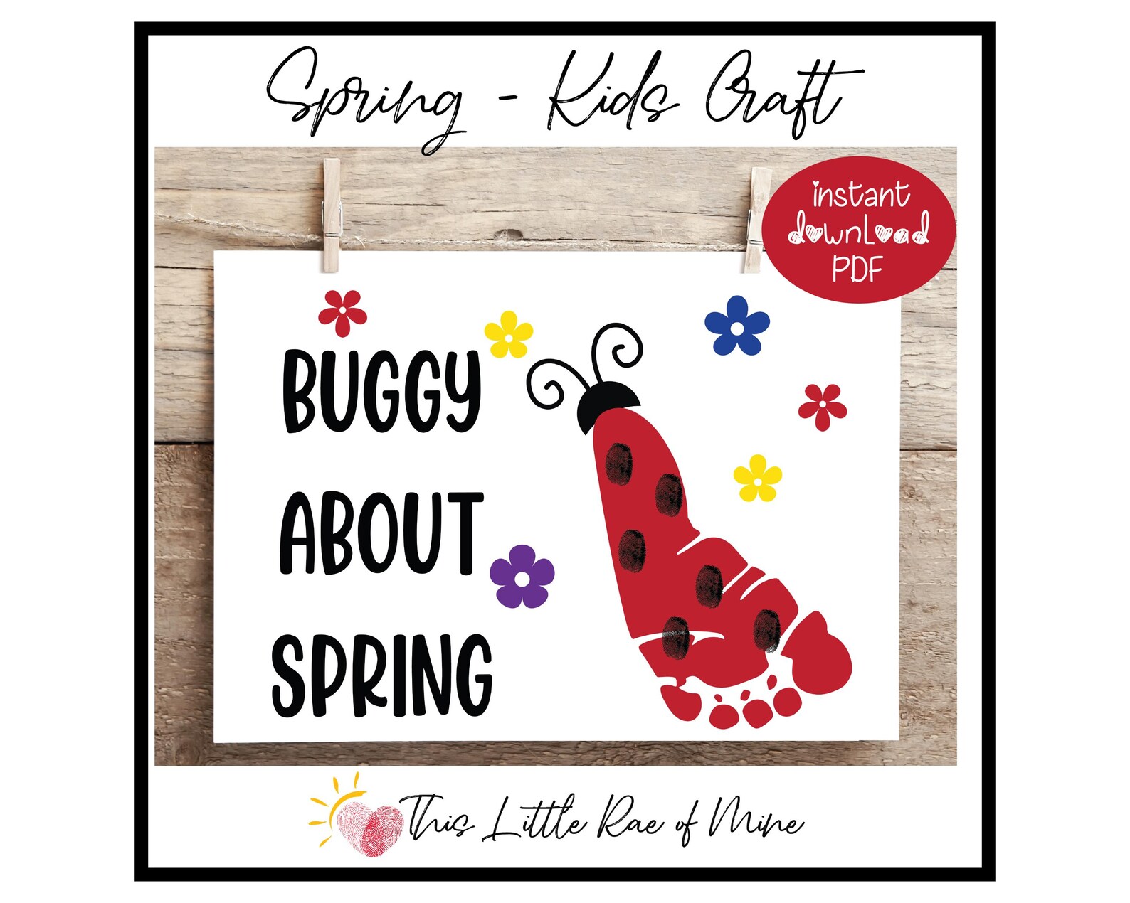 Buggy About Spring - First Day of Spring - Lady Bug - Handprint ...
