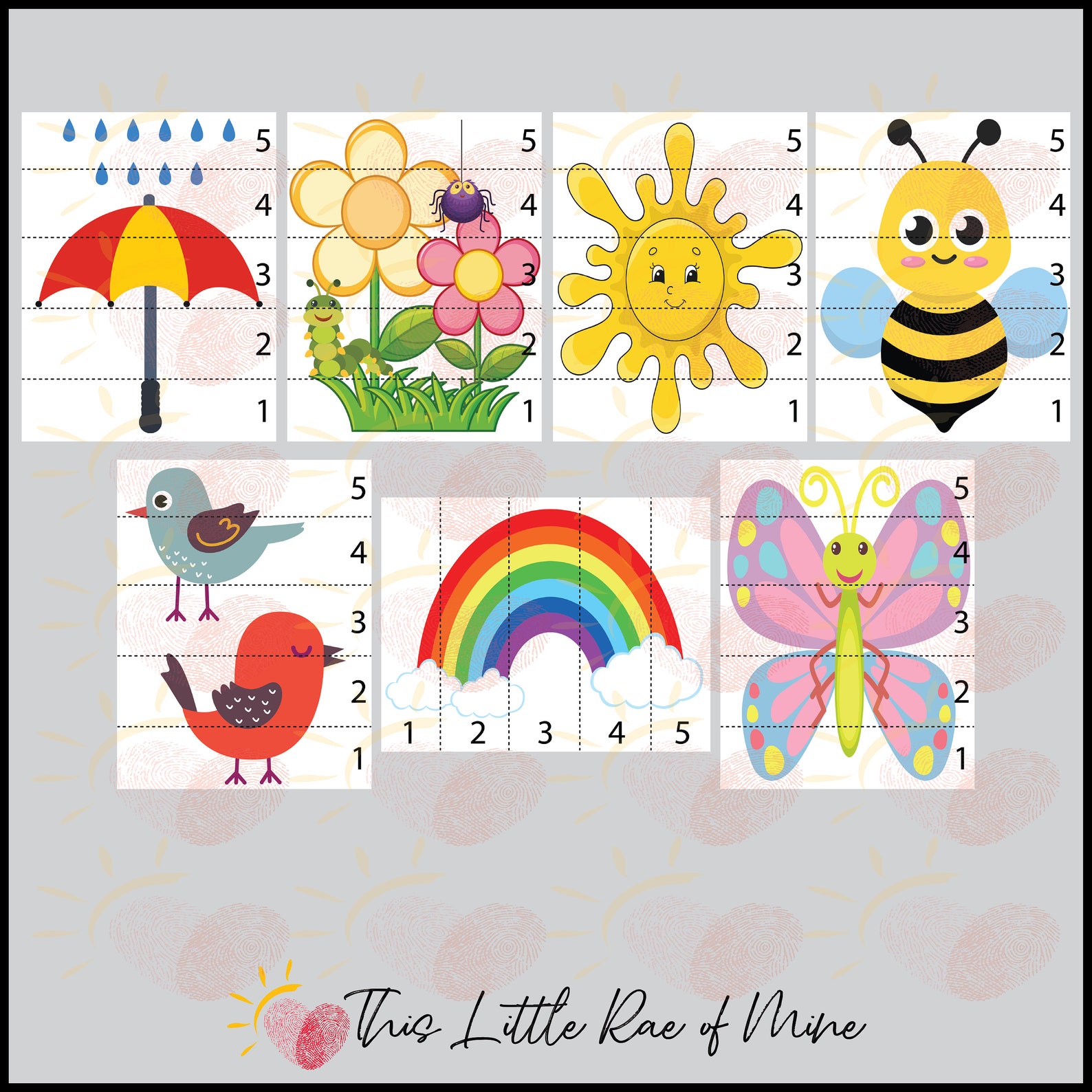 Spring Number Sequence Puzzle Printable Number Activity - Etsy