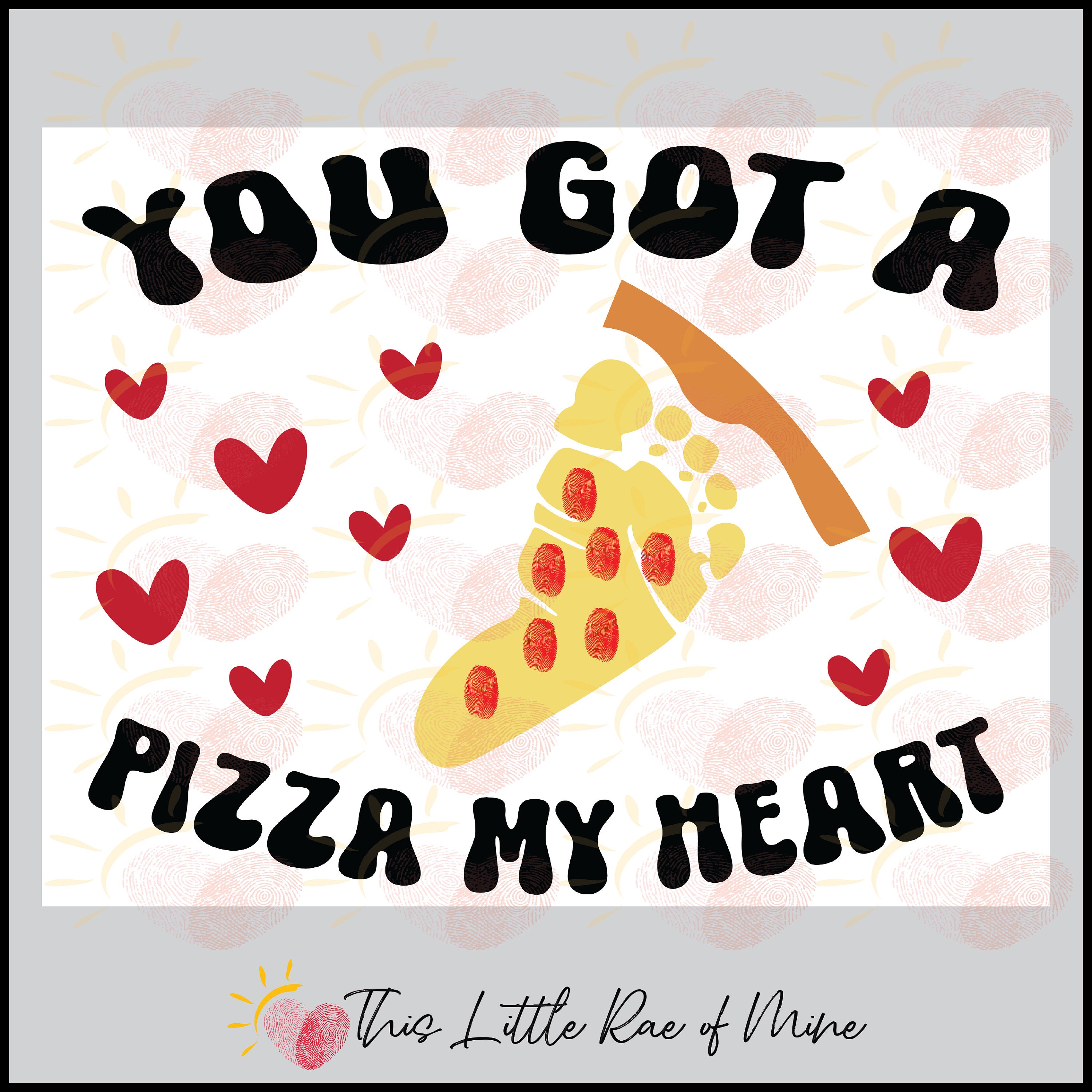 Pizza My Heart - Pizza Valentine - Valentine's Day - Printable ...
