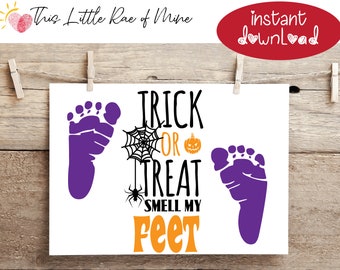 Footprint Halloween Art - Etsy