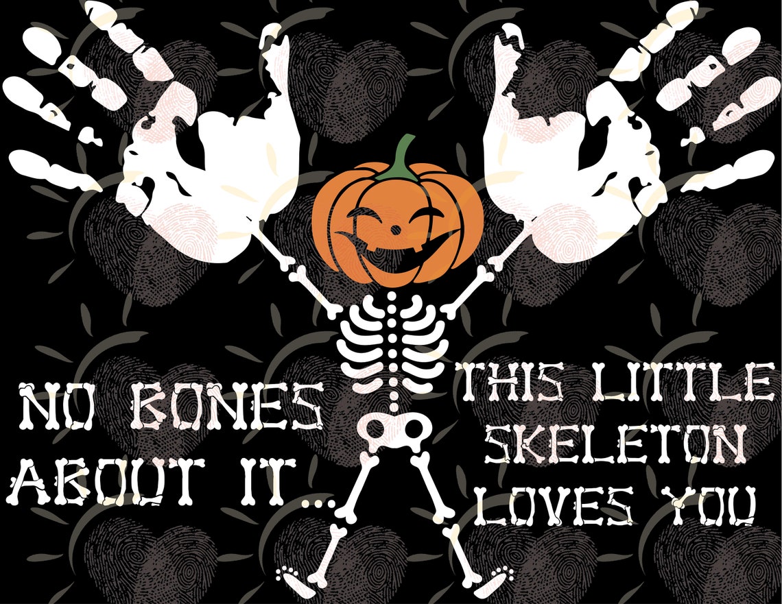 No Bones About It This Little Skeleton Loves You Halloween - Etsy
