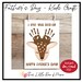 Love You Deer-ly Deer Father's Day Handprint Art Printable Keepsake DIY ...