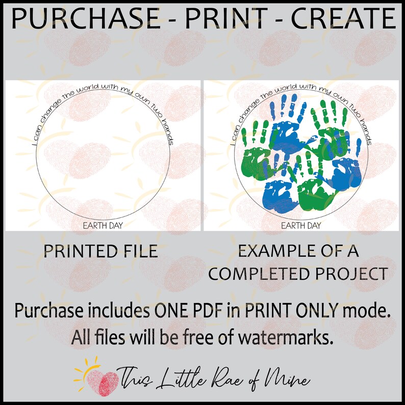 I Can Change the World With My Own Two Hands - Earth Day - Handprint ...