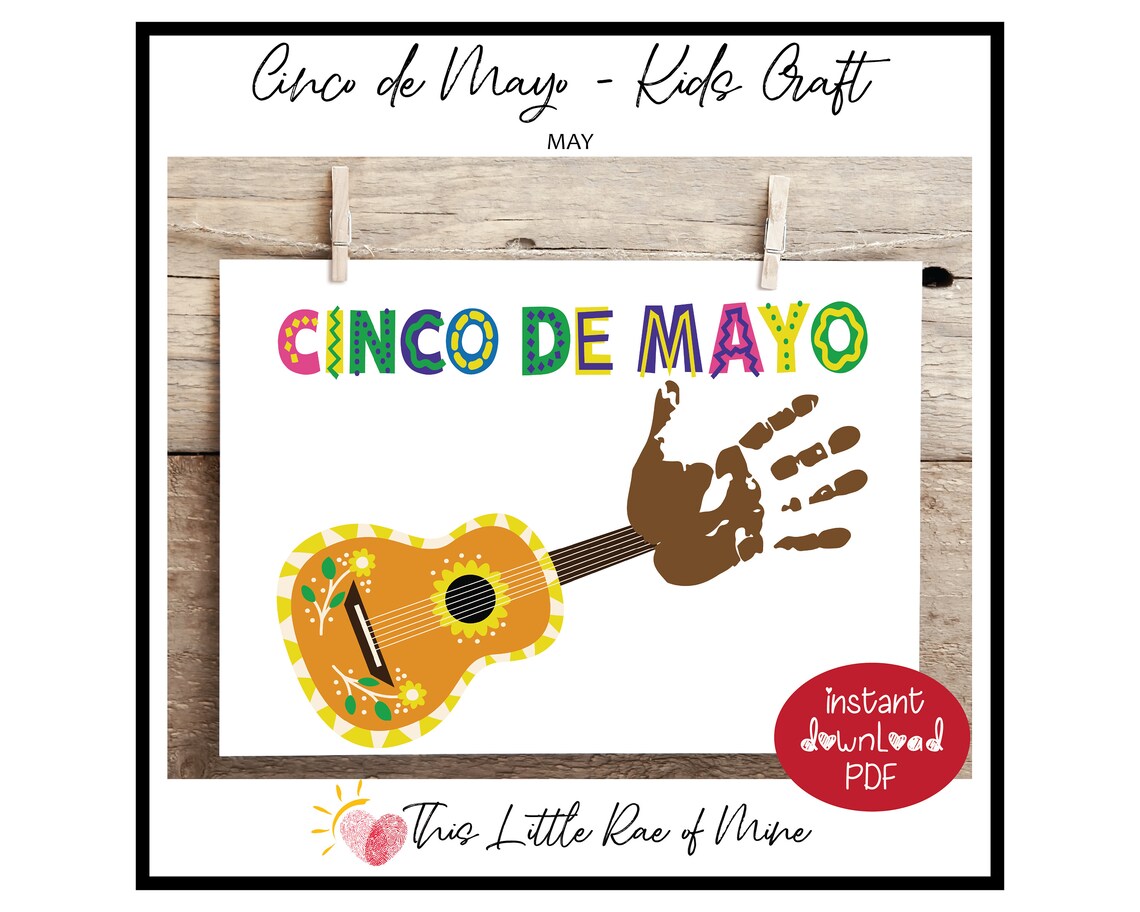 Cinco De Mayo - May 5th - Fifth of May - Guitar - Mexico - Handprint ...