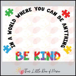 Be Kind - Autism - Handprint Art - Keepsake - Printable - Puzzle Piece ...