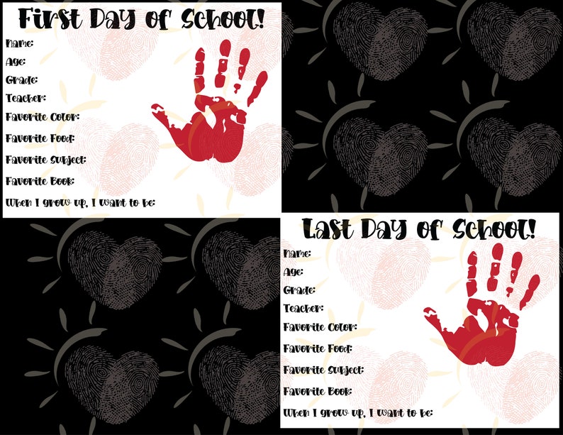 First Day of School Last Day of School Keepsake Back to - Etsy