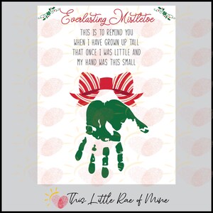 Everlasting Mistletoe - Merry Christmas - Holly - Handprint Art ...