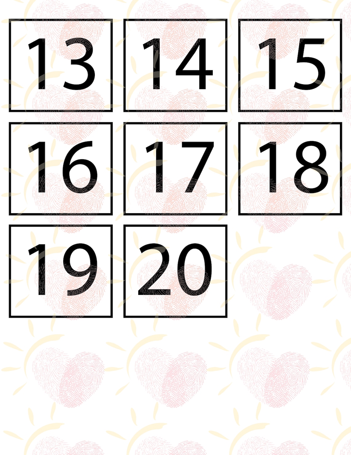 Pumpkin Patch Counting Mat Numbers 1-20 Fall Printable - Etsy