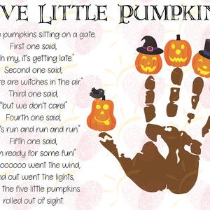 Five Little Pumpkins Jack-o-lantern Halloween Poem - Etsy