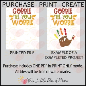Gobble Til You Wobble - Thanksgiving - Turkey - Handprint Art ...