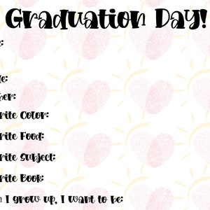 Graduation Day Preschool Prek Kindergarten Keepsake - Etsy