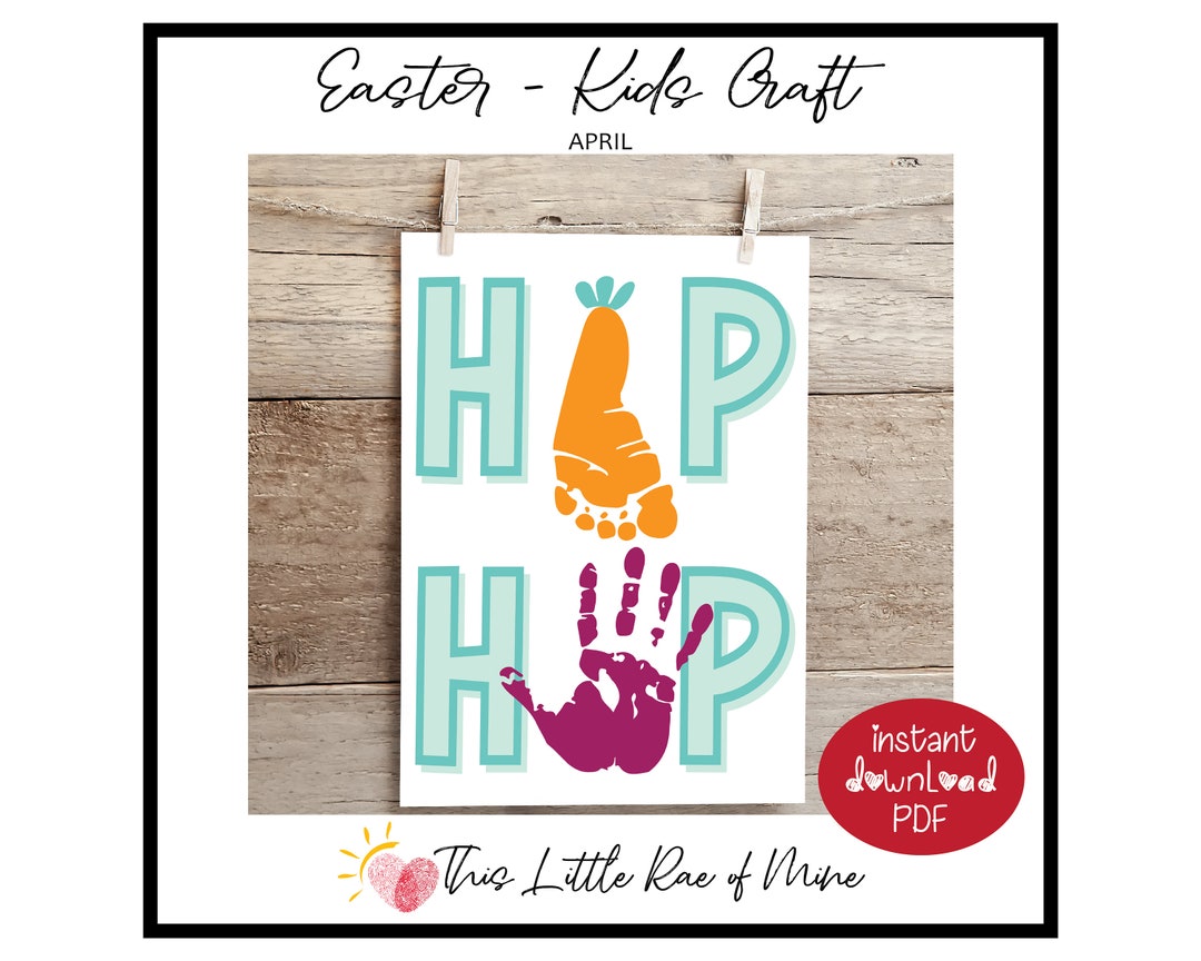 Hip Hop - Easter - Carrot - Handprint Art - Footprint Art - Keepsake ...