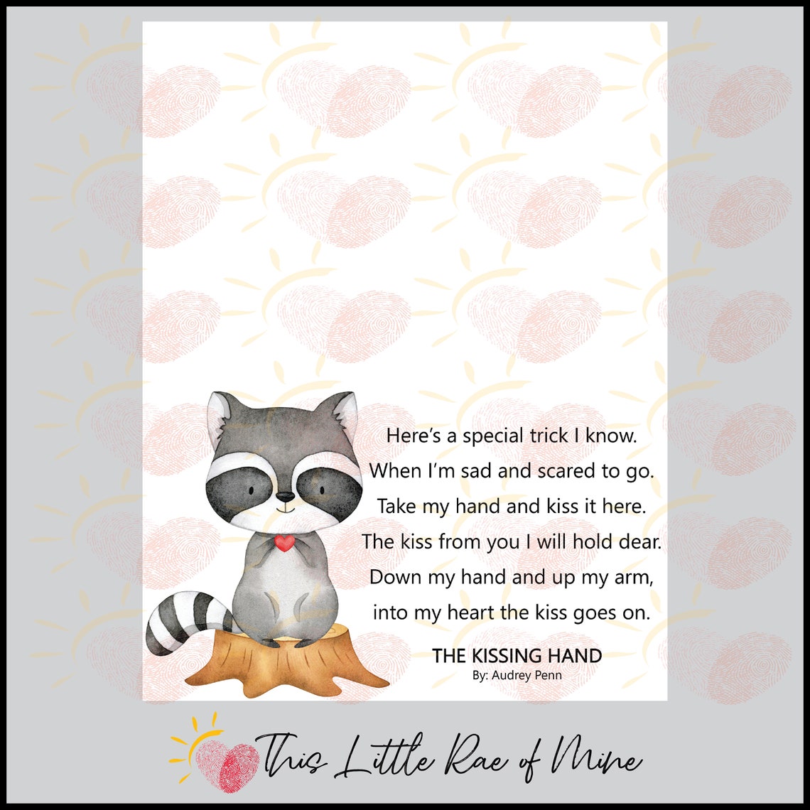 The Kissing Hand - Racoon - Story Book Craft - First Day of School ...