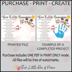 Five Little Snowmen - Christmas - Snow Day - Poem - Handprint Art ...