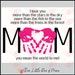 Mom - I Love You More Than - Mother's Day - Birthday - Handprint Art ...