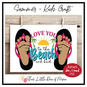 Love You to the Beach and Back - Footprint Art - Printable - Handprint ...