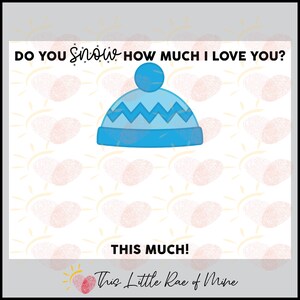 Do You SNOW How Much I Love You Handprint Art Photo Keepsake Printable ...