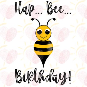 Hap Bee Birthday - Bumble Bee - Birthday Card - Handprint Art - Gift ...