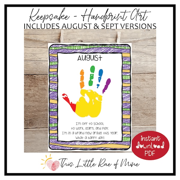 Monthly Handprint - Etsy
