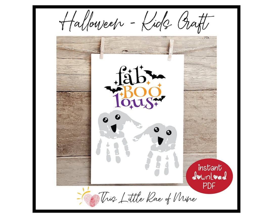 Fab BOO Lous - Ghost Handprint - Halloween - October - Handprint Art ...