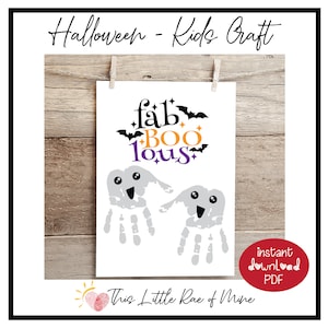 Fab BOO Lous - Ghost Handprint - Halloween - October - Handprint Art ...
