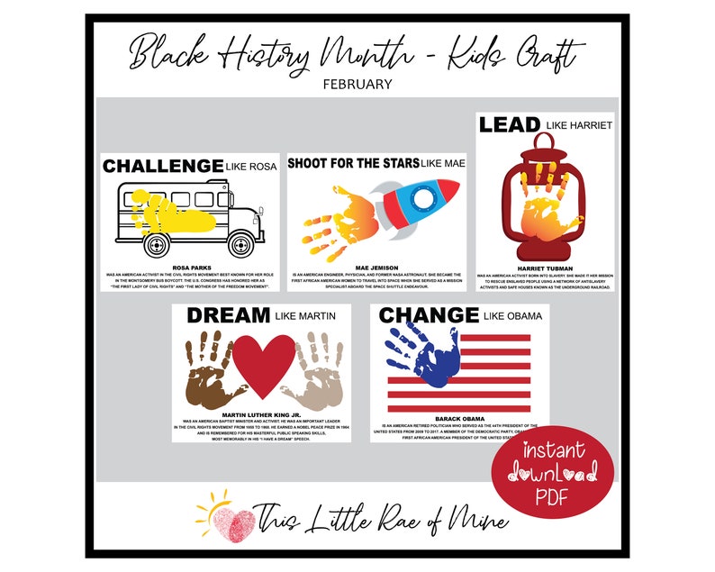 Black History Month - Historical African American - Handprint Art ...