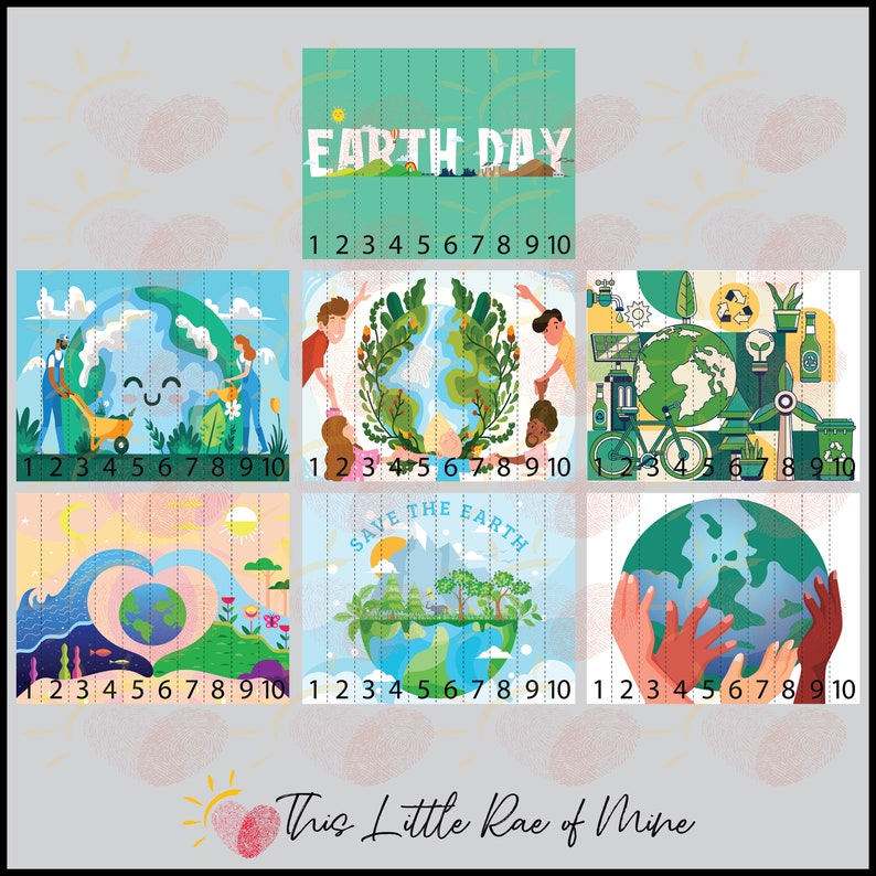 Earth Day Number Sequence Puzzle - Printable Number Activity - Math for ...