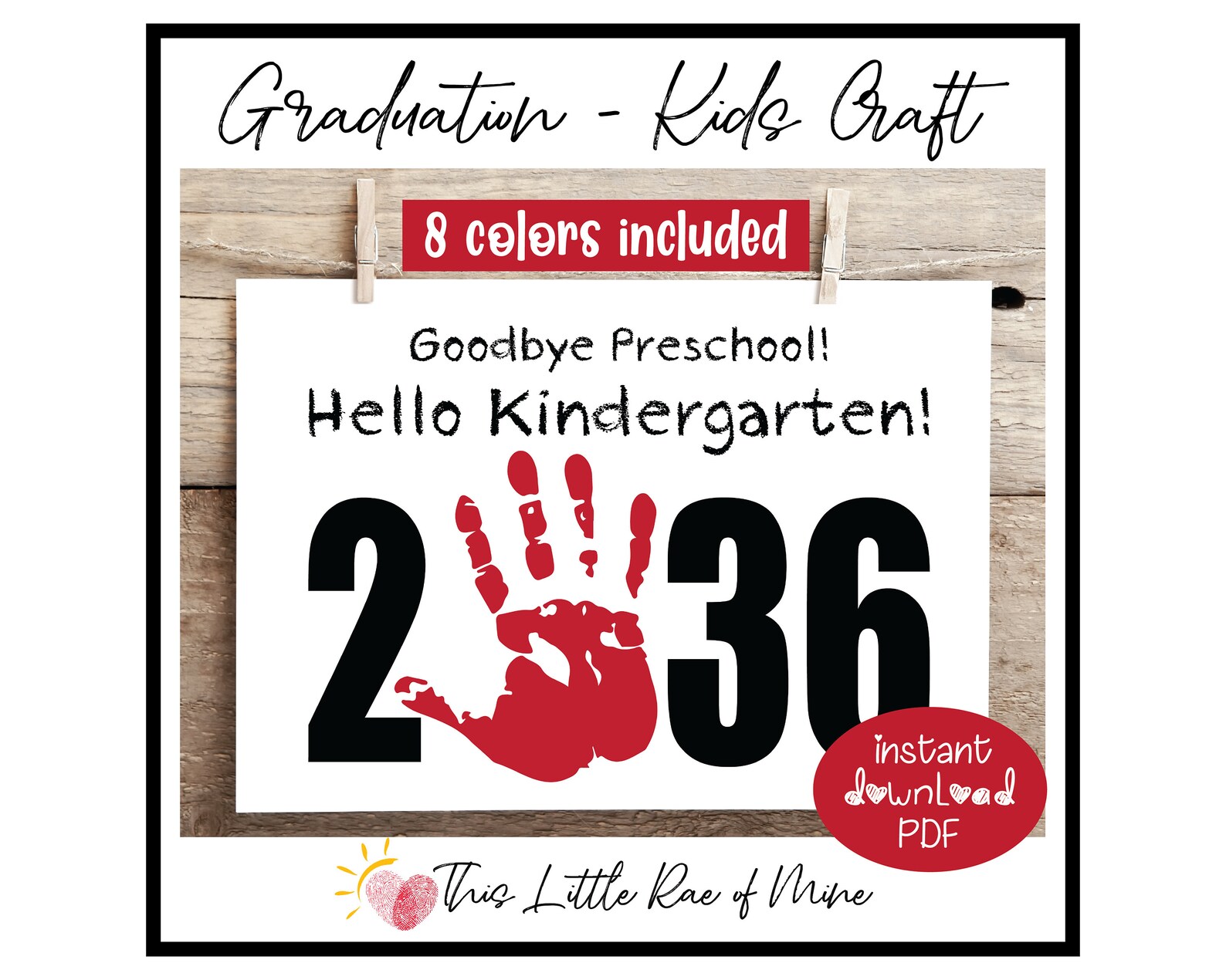 Preschool Prek Graduation Keepsake Handprint Art DIY Kid - Etsy