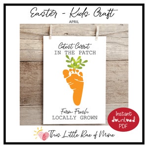 Cutest Carrot in the Patch - Farm Fresh - Footprint Art - Handprint ...