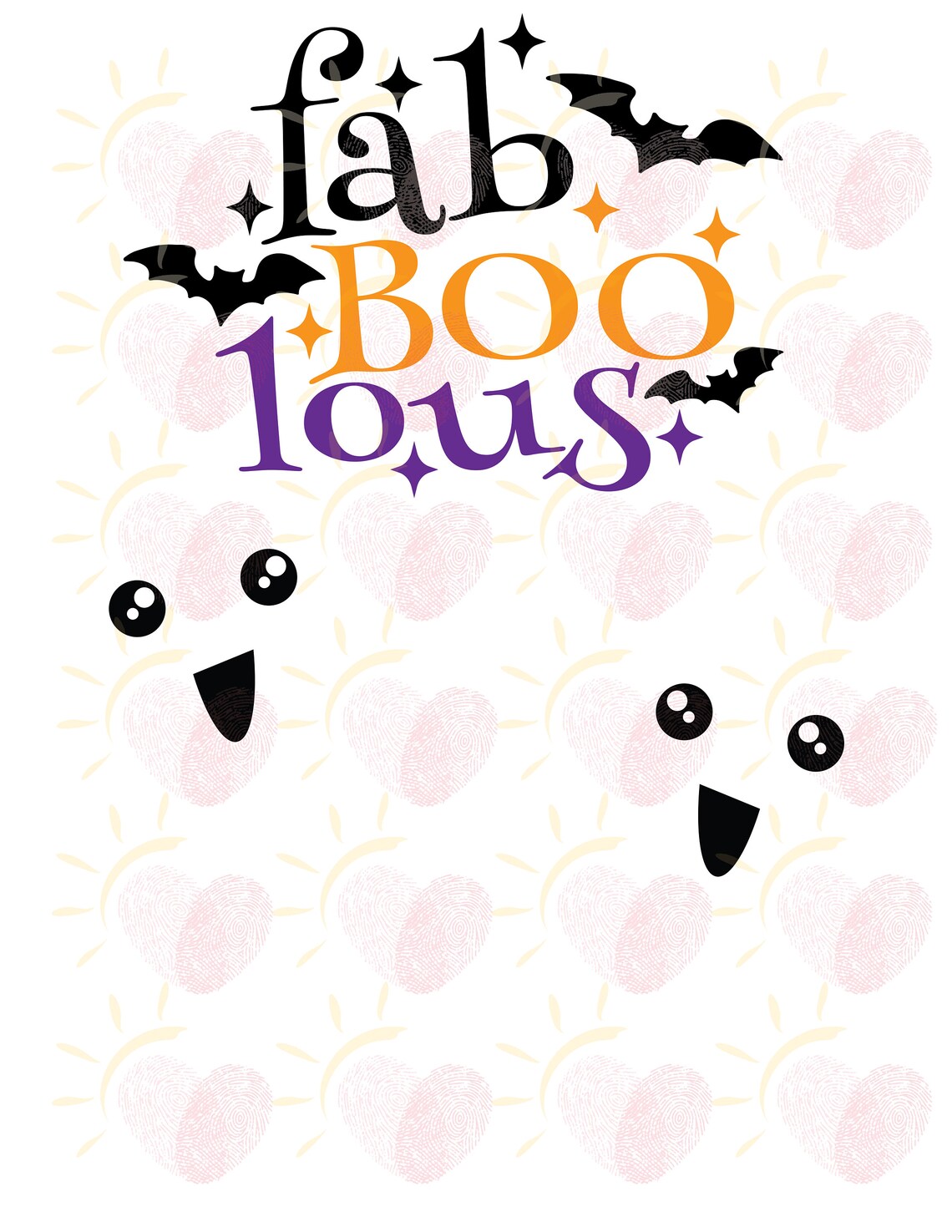 Fab BOO Lous Ghost Handprint Halloween October - Etsy