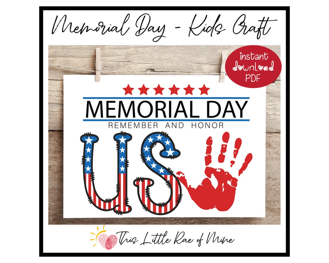 Memorial Day - American Flag - USA - Patriotic - Handprint Art ...