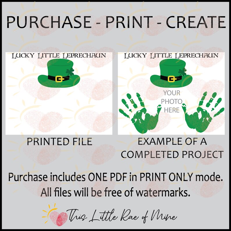 Lucky Little Leprechaun St Patrick's Day Handprint Art - Etsy