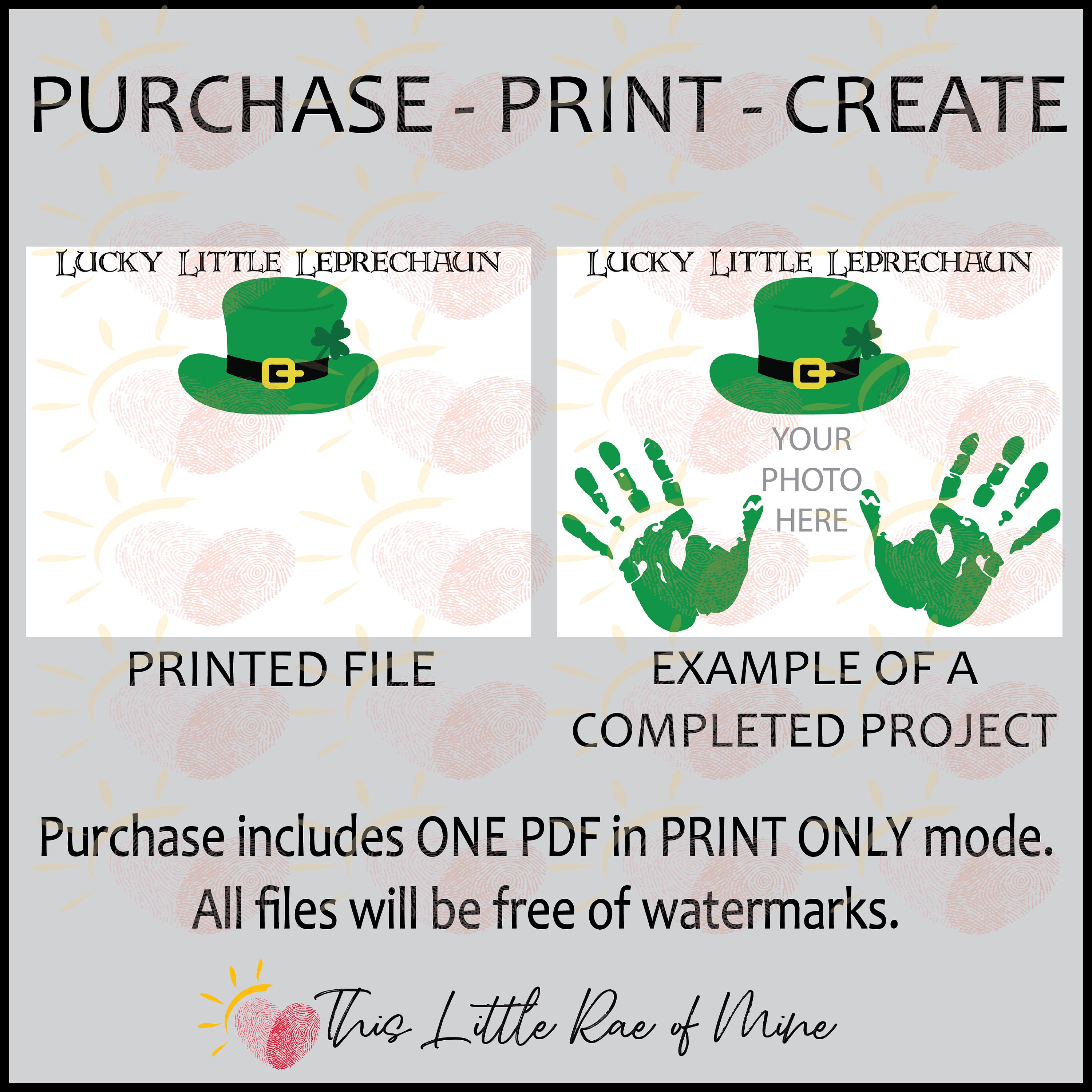 Lucky Little Leprechaun - St Patrick's Day - Handprint Art - Photo ...