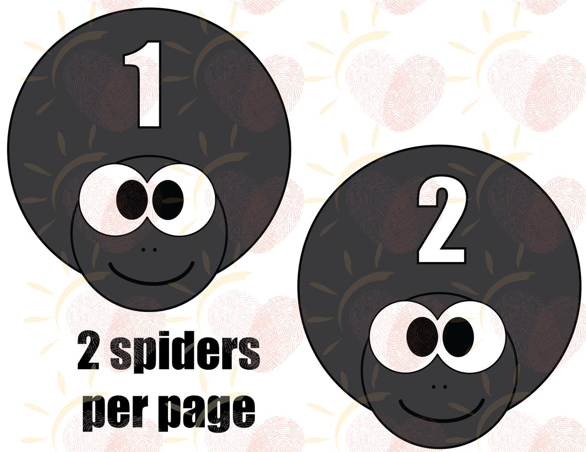Spider Counting Clip Cards Numbers 1-10 Halloween - Etsy