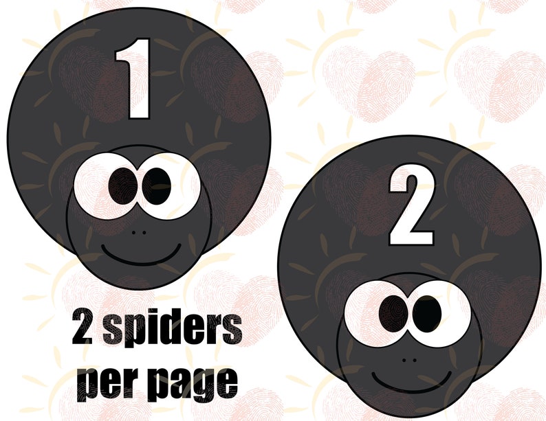 Spider Counting Clip Cards Numbers 1-10 Halloween - Etsy