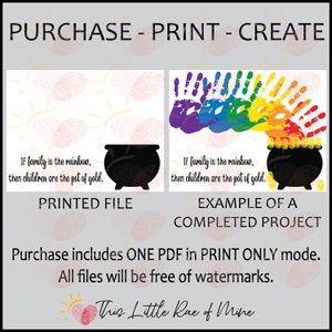 Family Rainbow - Children Pot of Gold - St Patrick's Day - Printable ...