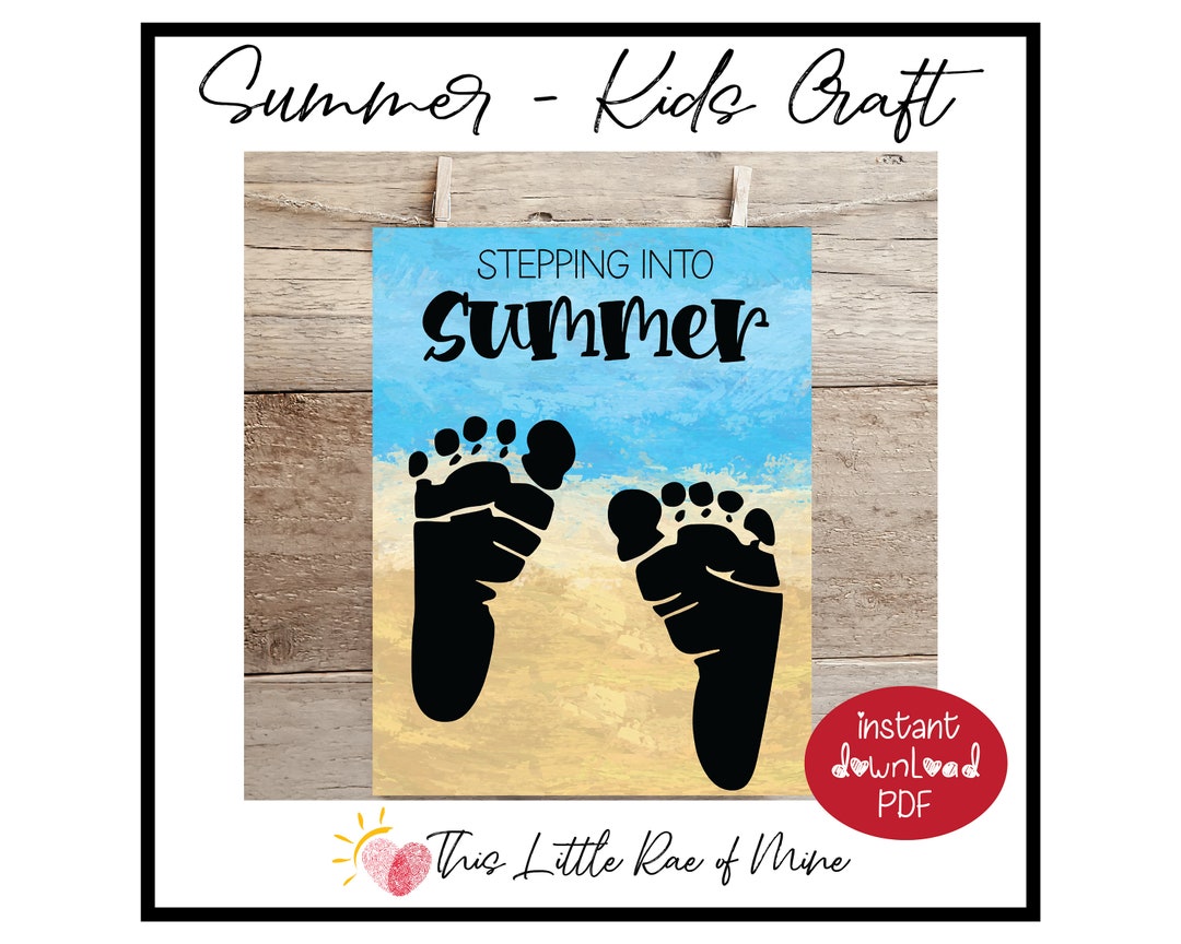 Stepping Into Summer - Beach - Sand - Footprint - Handprint Art ...