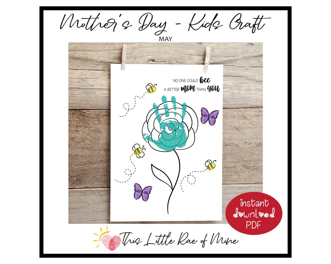 Mom - No One Could Bee - Mother's Day - Birthday - Fingerprint Art ...