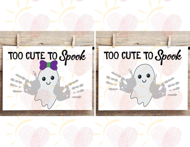 Too Cute to Spook Ghost Boy Girl Halloween October - Etsy