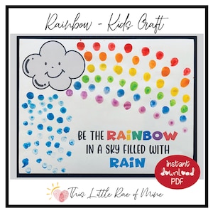 Be the Rainbow in a Sky Filled With Rain - Spring - Printable ...