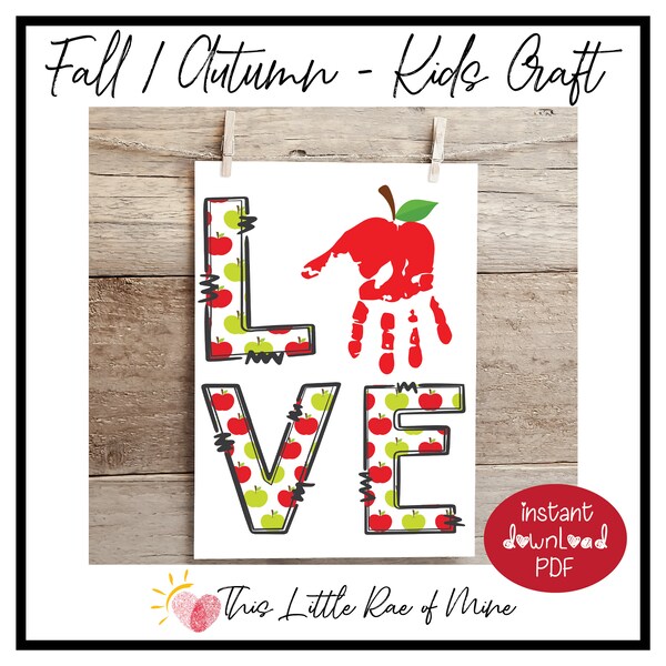 Fall Handprint Craft - Etsy