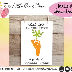 Cutest Carrot in the Patch Farm Fresh Footprint Art | Etsy
