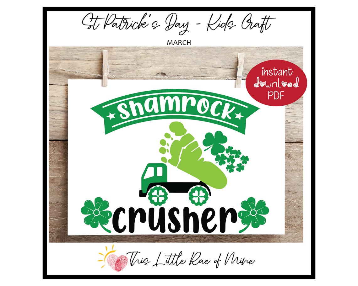 Shamrock Crusher - Construction Vehicle - St Patrick's Day Printable ...