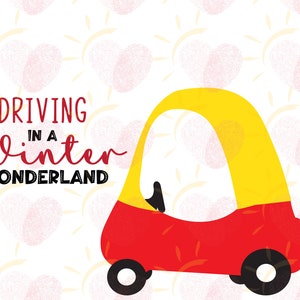 Driving in a Winter Wonderland Footprint Tree Christmas - Etsy
