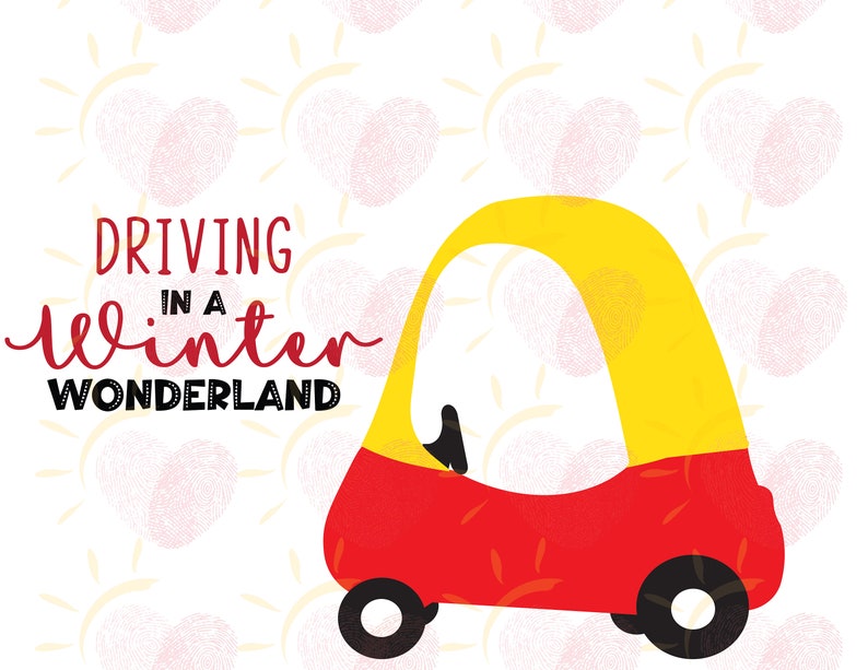 Driving in a Winter Wonderland Footprint Tree Christmas - Etsy